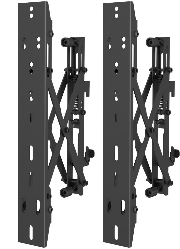 AMB3-FM400 Push-in Push-out video wall 3*1 layout - Aurora Mounts